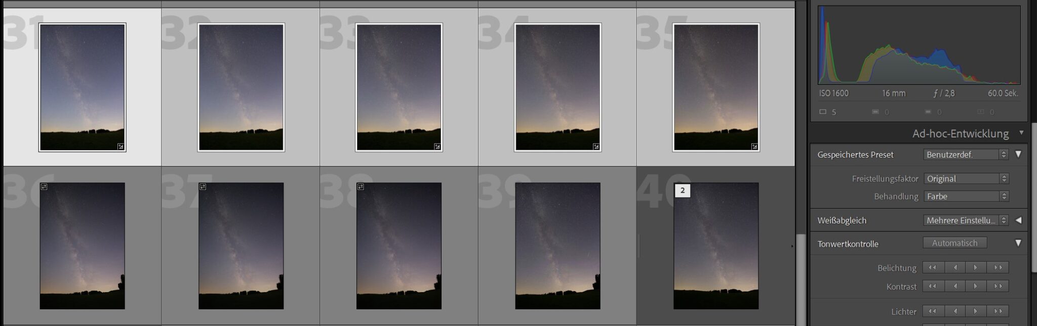 Sequator Anleitung: Milchstraßenfotos einfach stacken